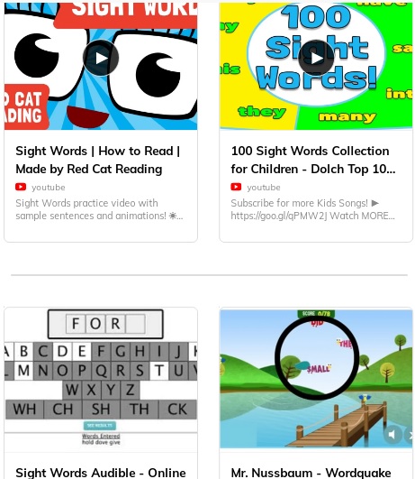 Sight Words – Phonics Pow