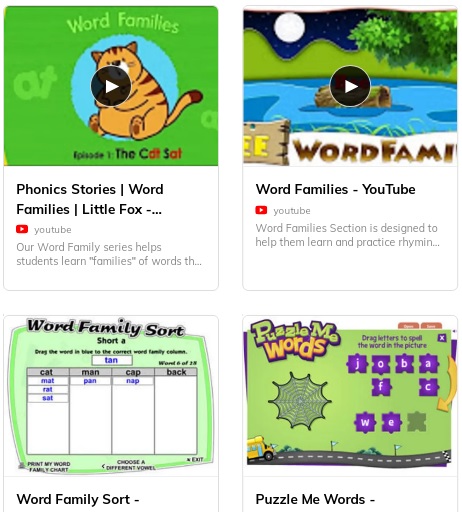 Word Families – Phonics Pow