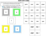 Word Sort Games – Phonics Pow