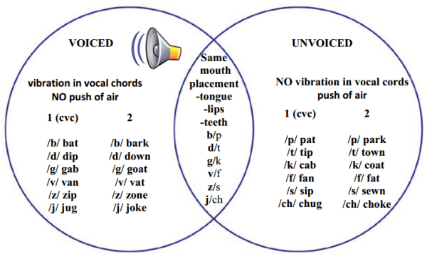 Voiced and Unvoiced Consonants – Phonics Pow